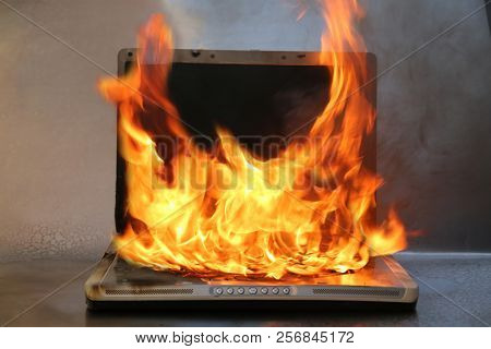 Computer On Fire. Image & Photo (Free Trial) | Bigstock