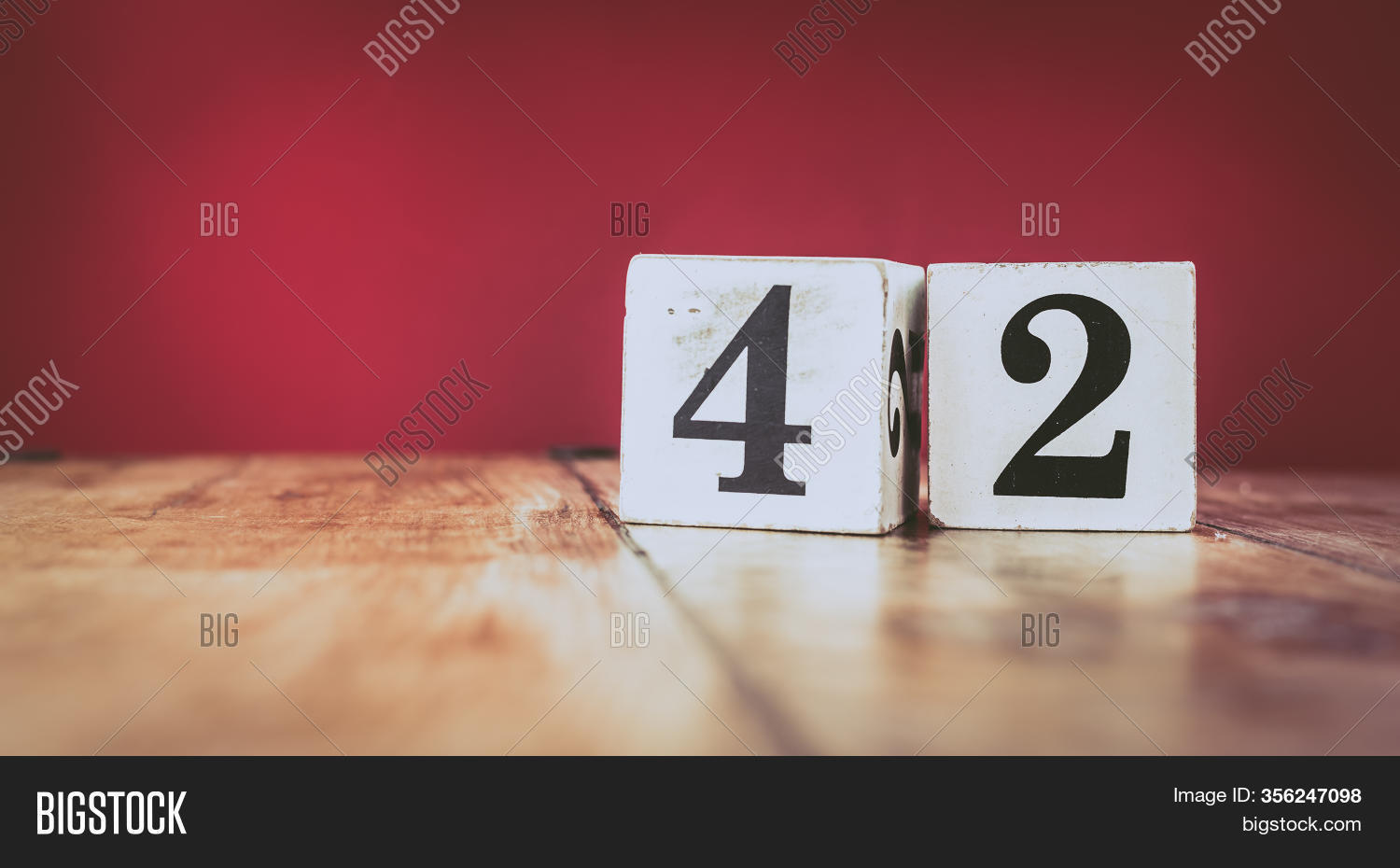 Number 42 On Vintage Image & Photo (Free Trial) | Bigstock