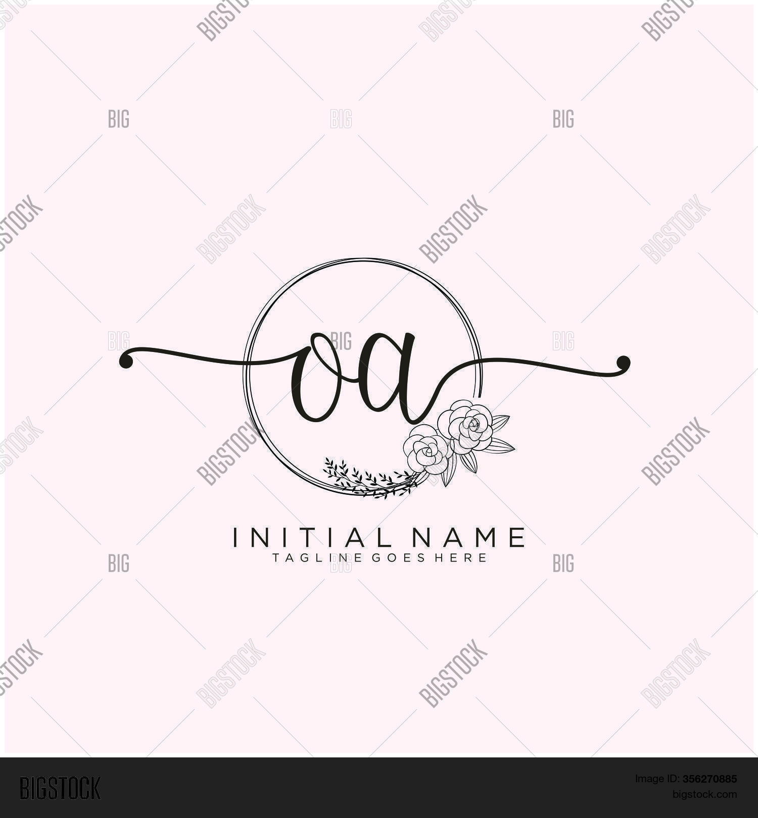 Oa Letter Initial Vector & Photo (Free Trial) | Bigstock