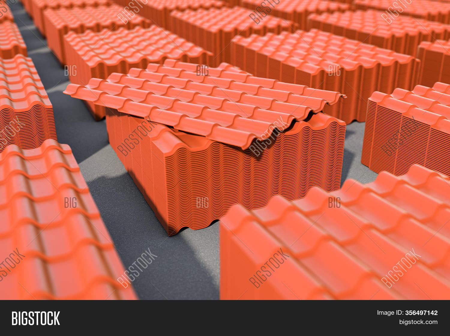 Stacks Red Metal Tile Image & Photo (Free Trial) | Bigstock