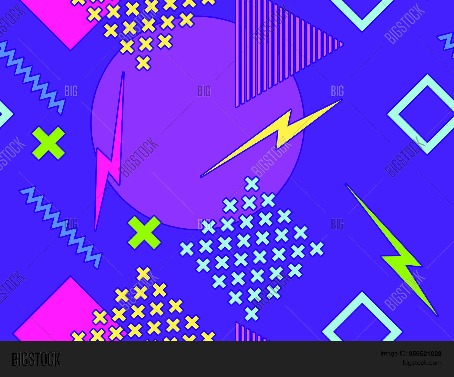 80S Geometric Shapes Vector & Photo (Free Trial) | Bigstock
