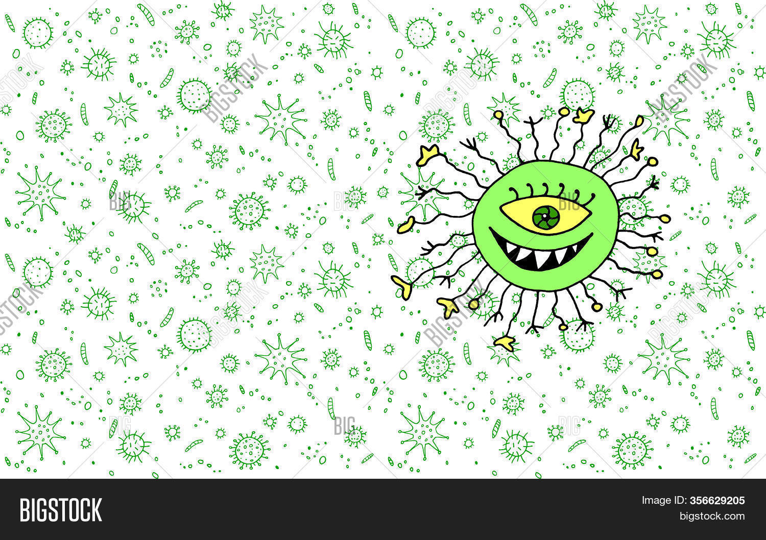Cartoon Virus Image & Photo (Free Trial) | Bigstock
