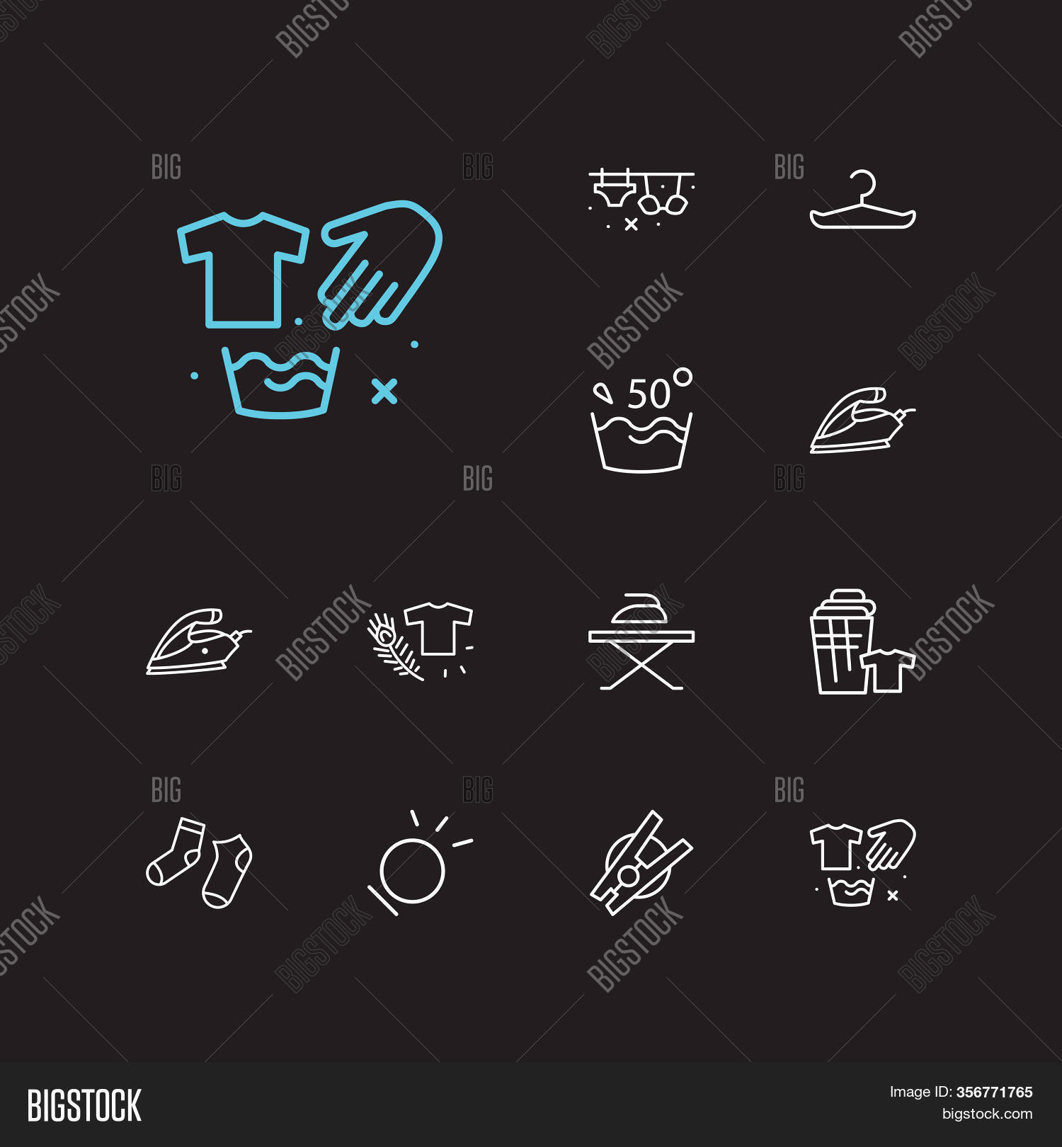 Laundry Icons Set. Image & Photo (Free Trial) | Bigstock
