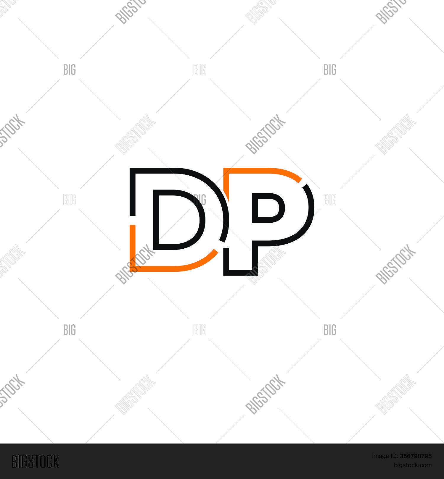 Letter Dp Logo Icon Vector & Photo (Free Trial) | Bigstock