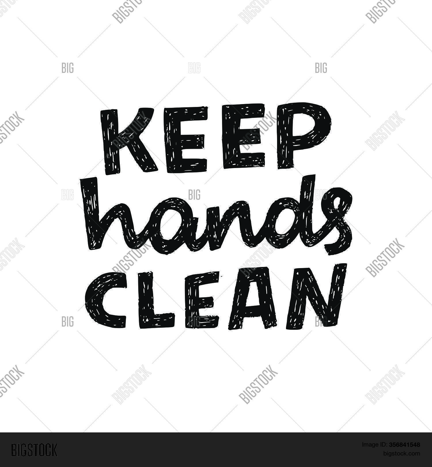 Keep Hands Clean Hand Vector & Photo (Free Trial) | Bigstock