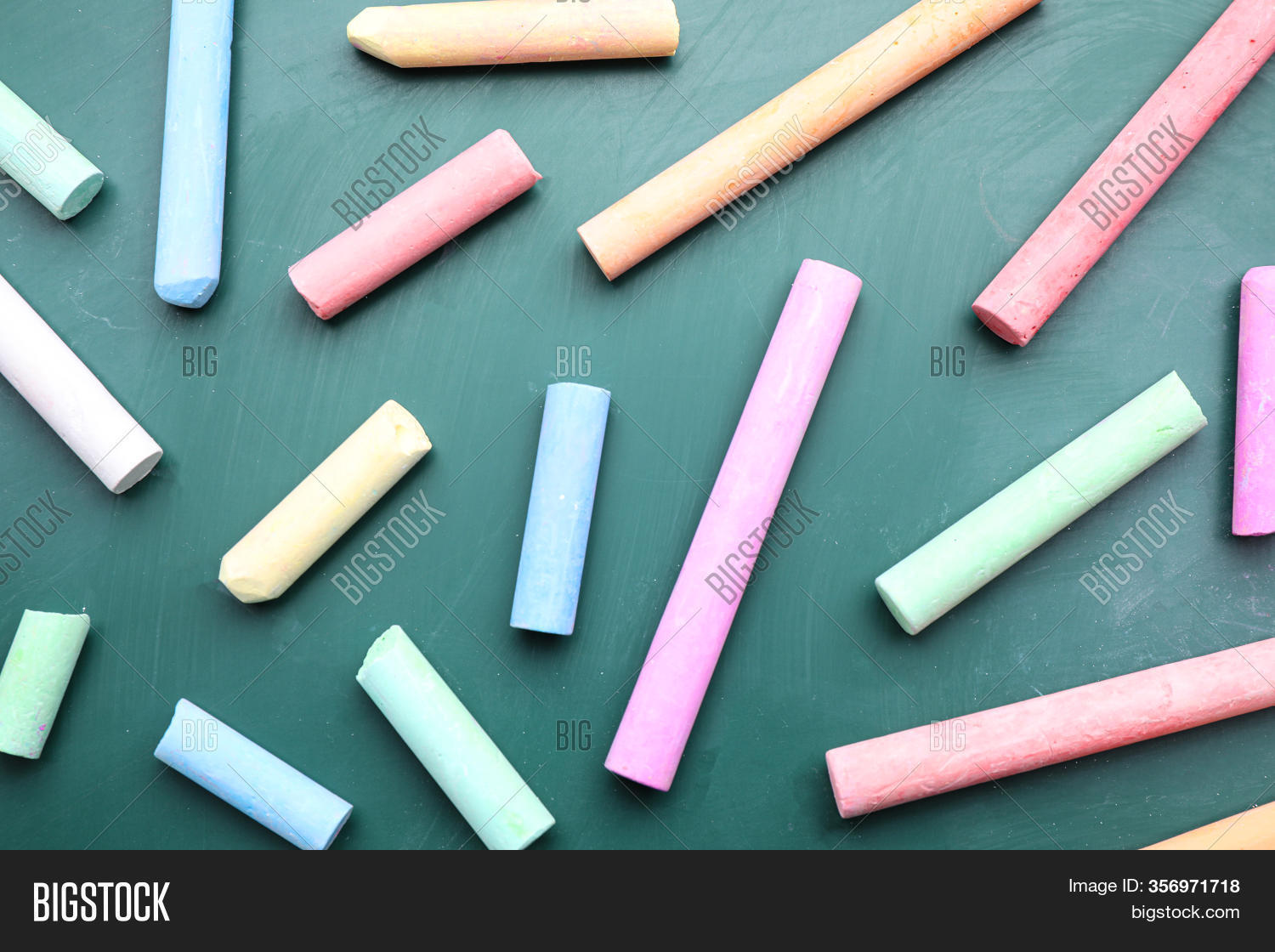 Pieces Color Chalk On Image & Photo (Free Trial) | Bigstock