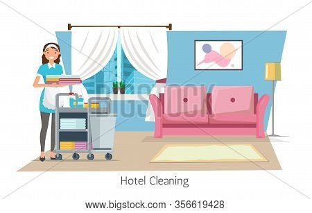 Hotel Cleaning Flat Vector & Photo (Free Trial) | Bigstock