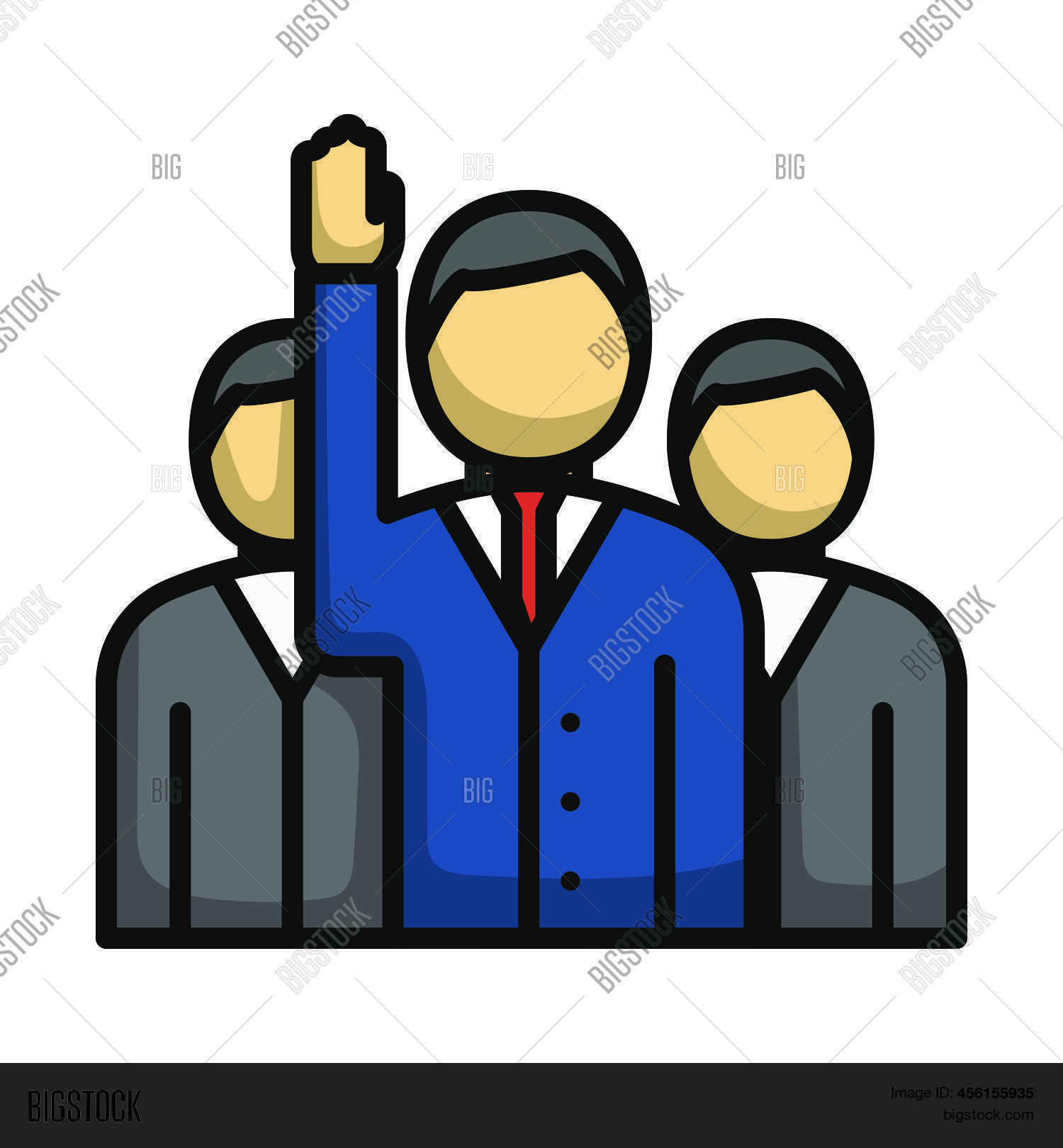 Voting Man Men Behind Vector & Photo (Free Trial) | Bigstock