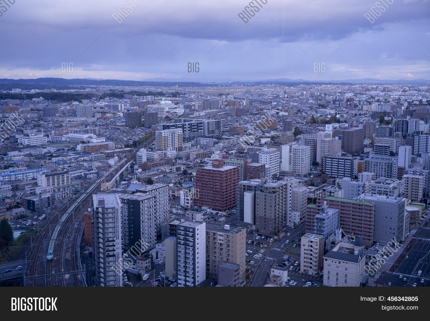 Bird's Eye View Sendai Image & Photo (Free Trial) | Bigstock