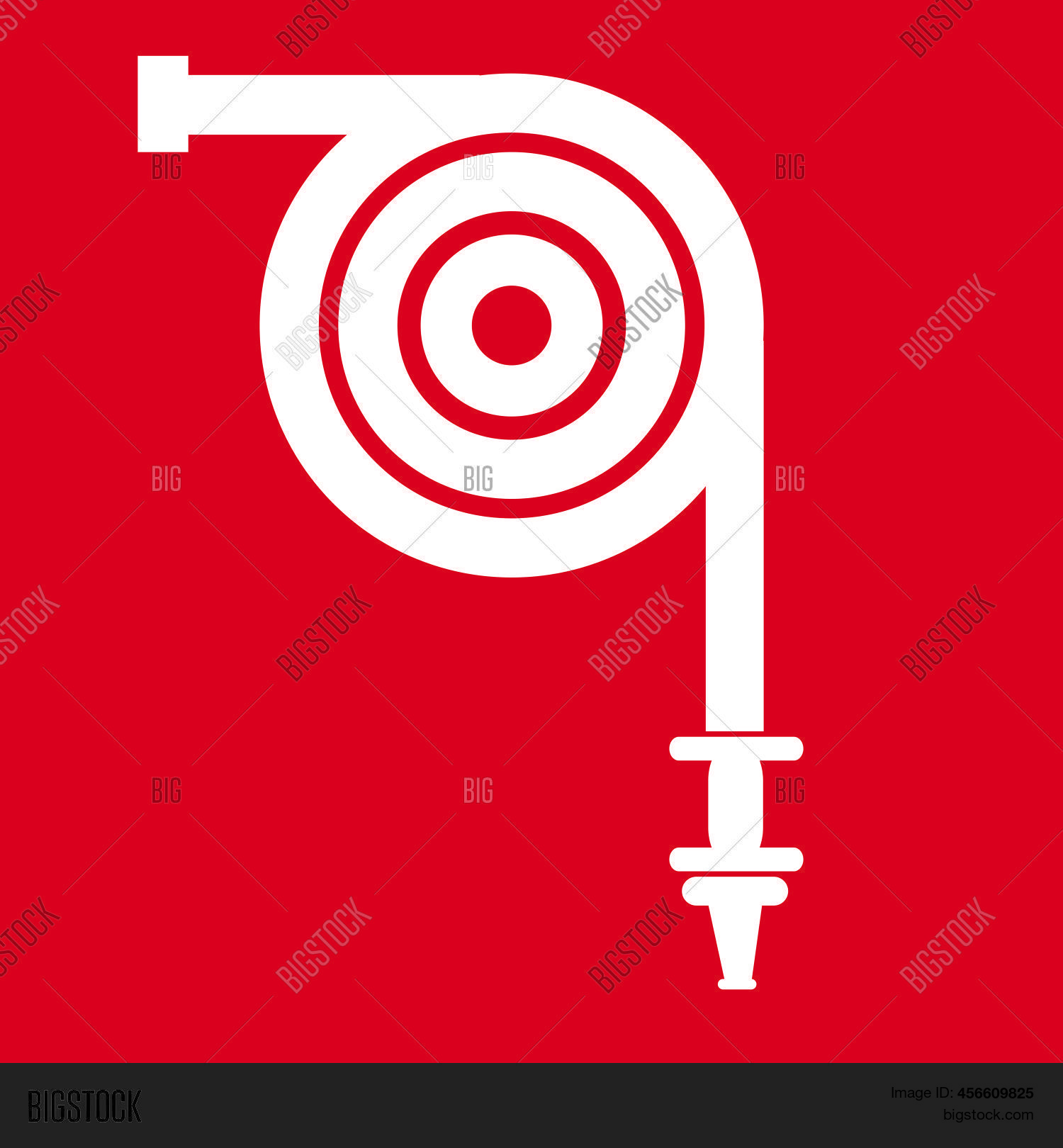 Fire Hose Reel Icon. Vector & Photo (Free Trial) | Bigstock