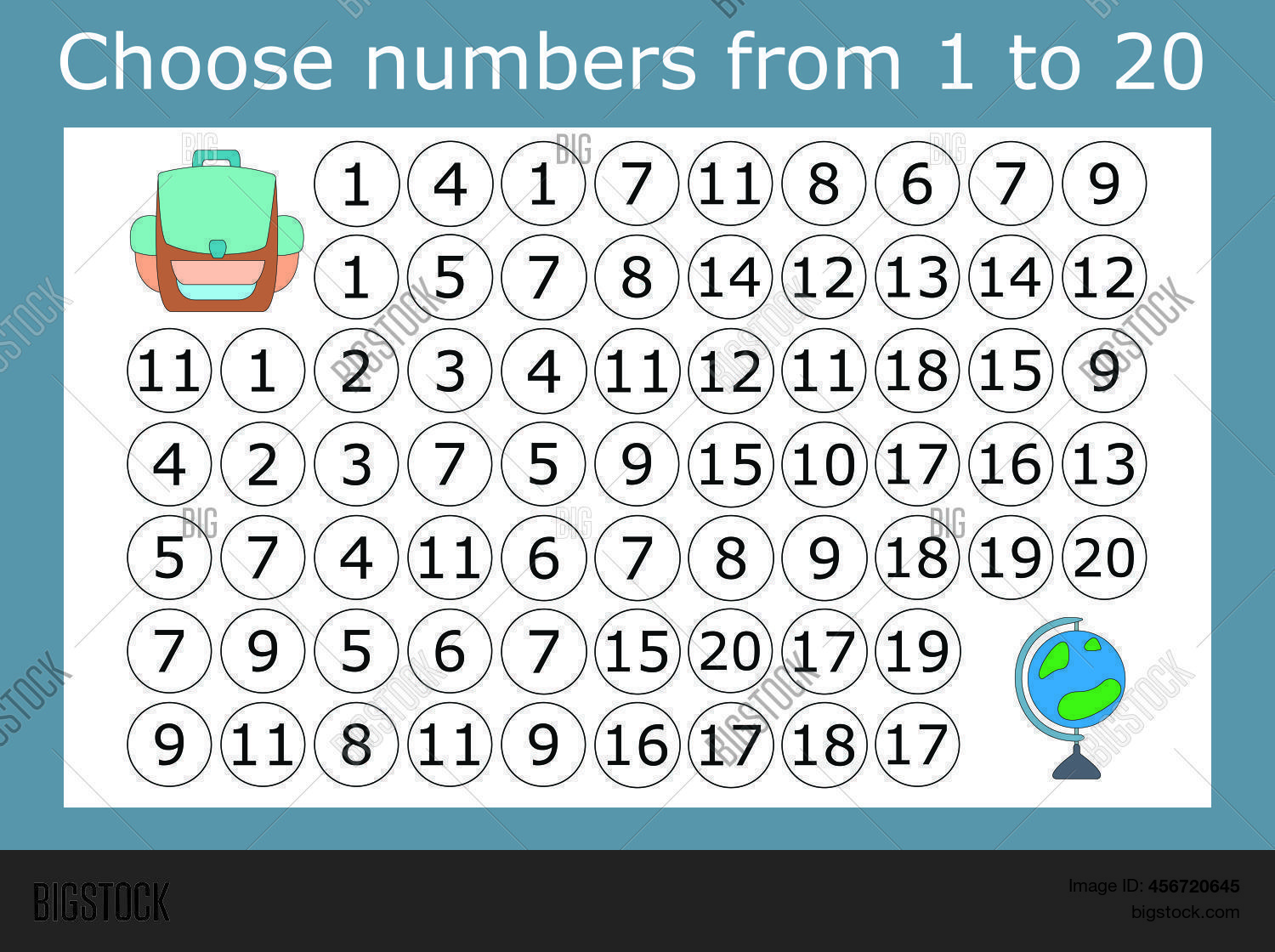 Connect Numbers 1 20 Vector & Photo (Free Trial) | Bigstock