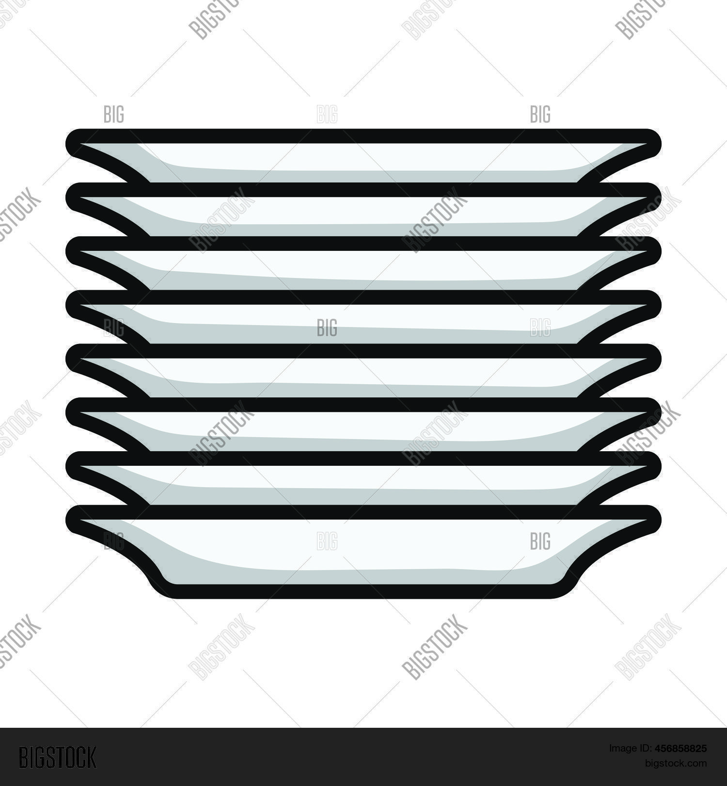 Plate Stack Icon. Vector & Photo (Free Trial) | Bigstock