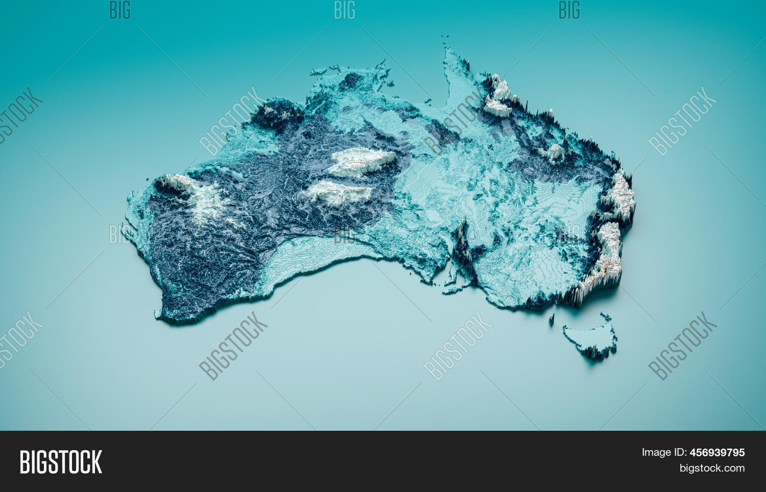 Topographic Australia Image & Photo (Free Trial) | Bigstock
