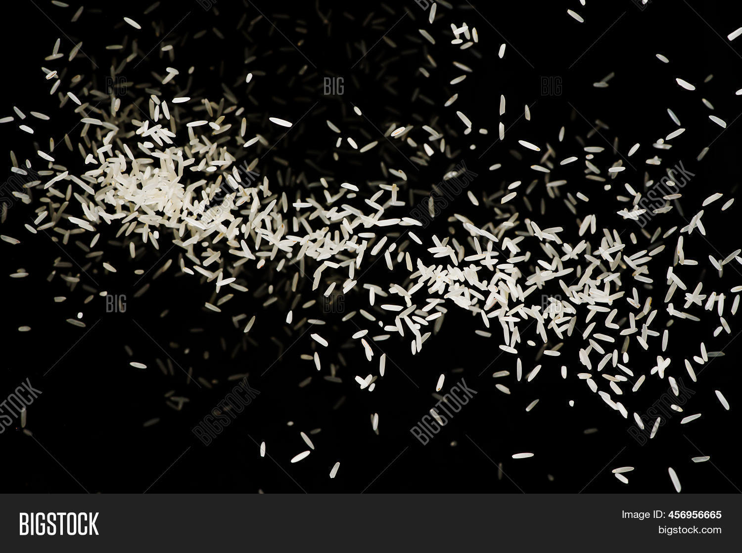 Heap Raw Rice On Dark Image & Photo (Free Trial) | Bigstock