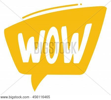 Wow Sticker. Hand Vector & Photo (Free Trial) | Bigstock