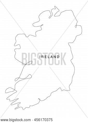 Line Art Ireland Map Vector & Photo (Free Trial) | Bigstock