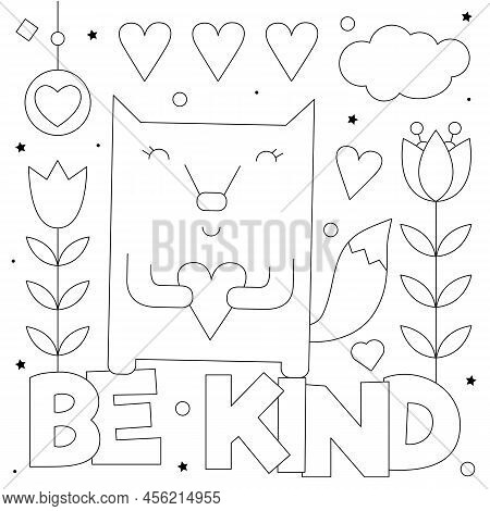 Be Kind. Coloring Vector & Photo (Free Trial) | Bigstock