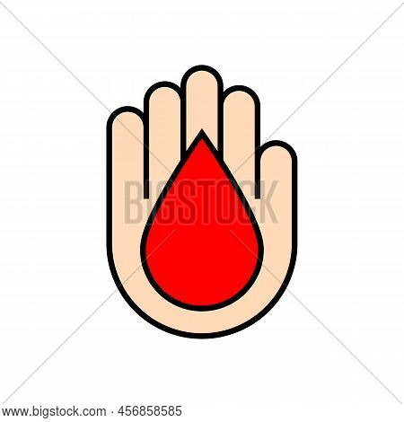 Palm Hand Drop Blood Vector & Photo (Free Trial) | Bigstock