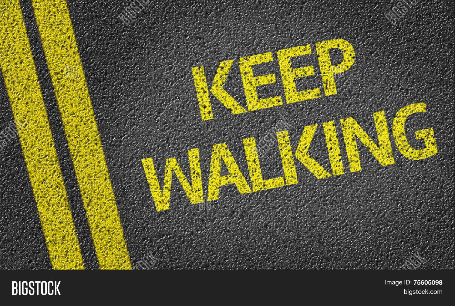 Keep Walking Written Image & Photo (Free Trial) | Bigstock