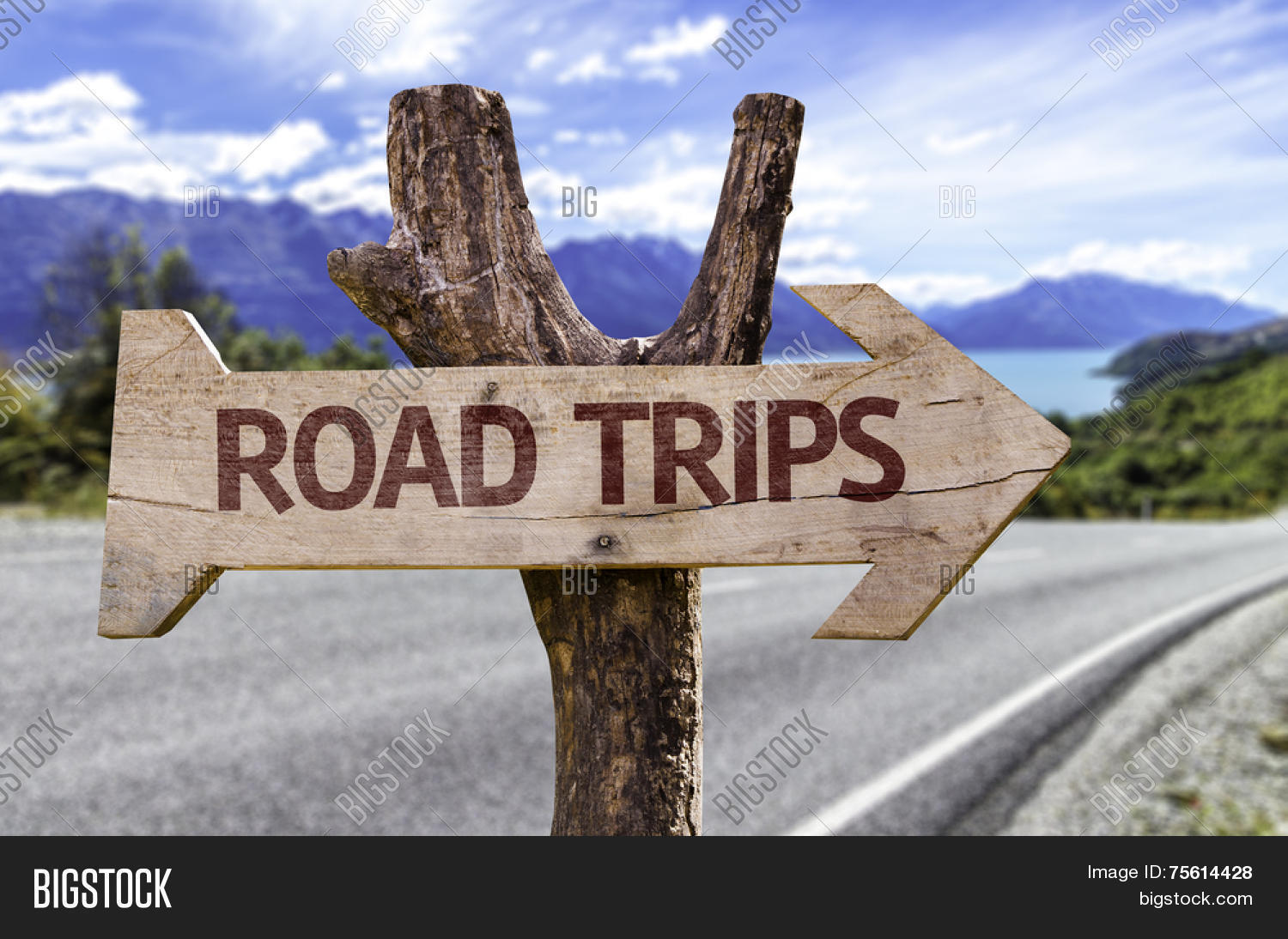 Road Trips Wooden Sign Image & Photo (Free Trial) | Bigstock