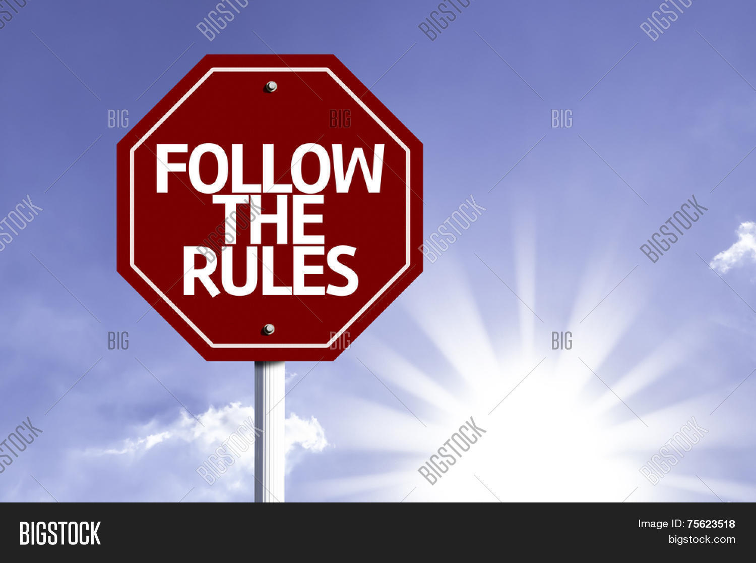 Follow Rules Written Image & Photo (Free Trial) | Bigstock