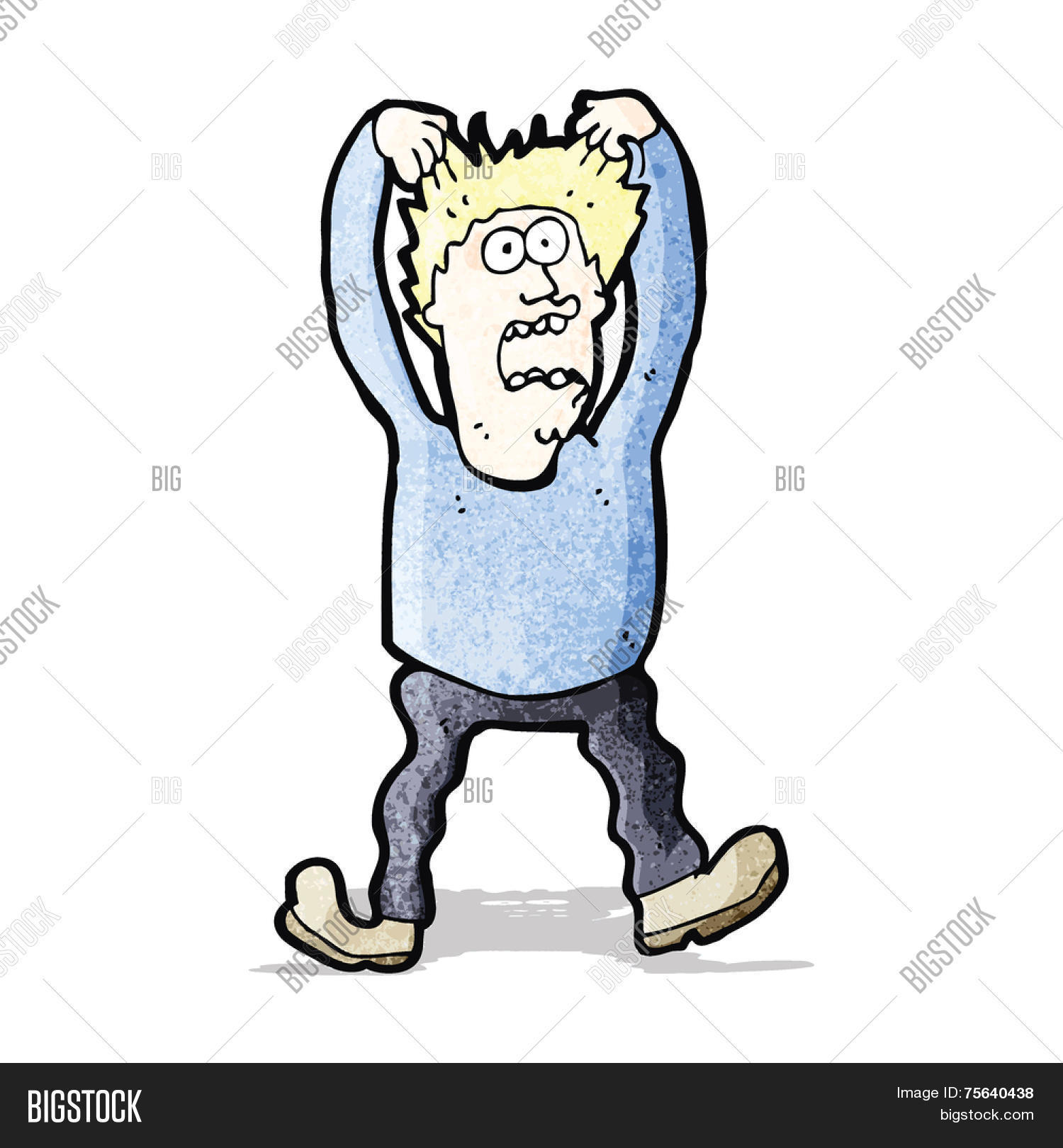 Cartoon Man Pulling Vector & Photo (Free Trial) | Bigstock