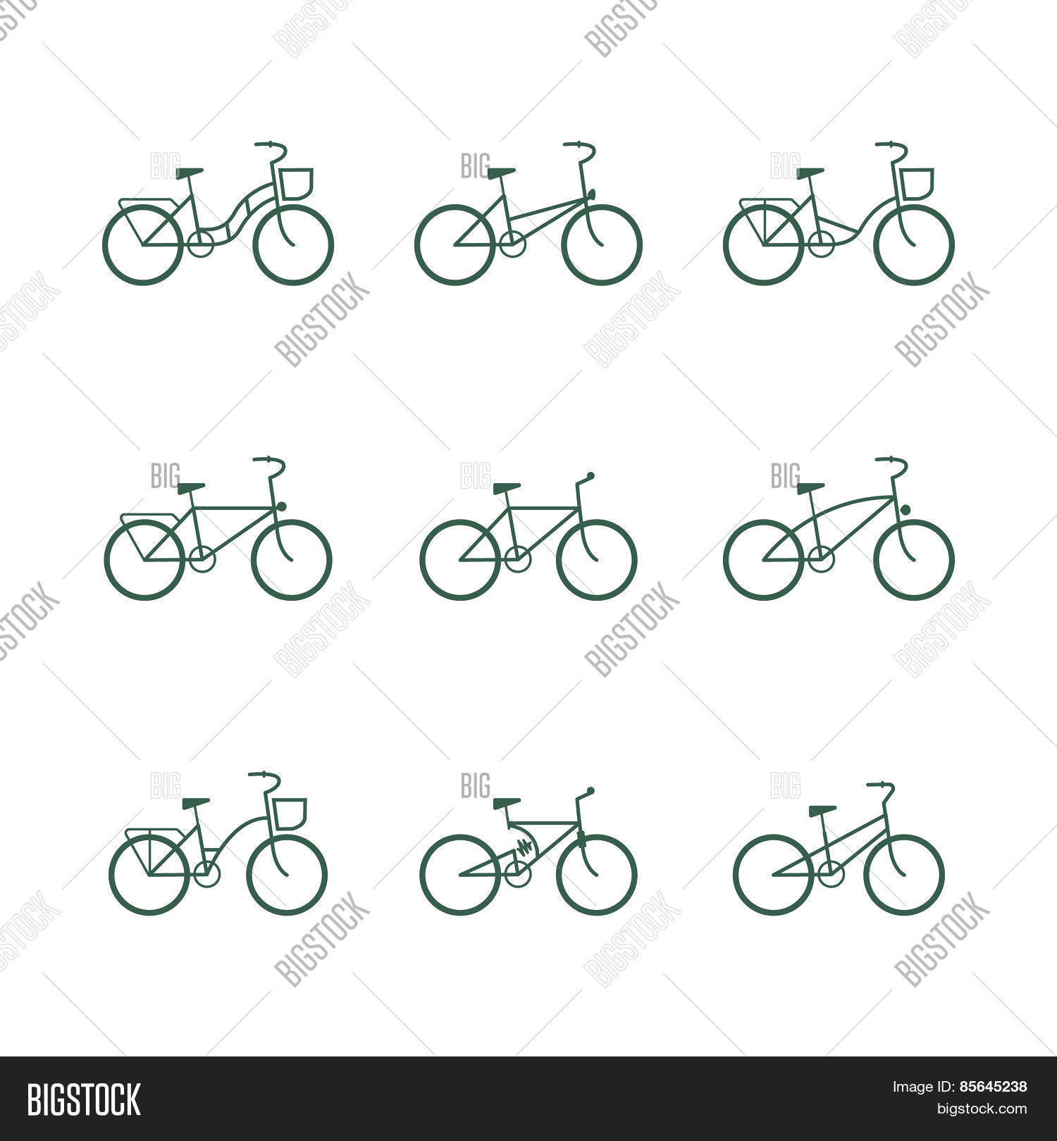 Bicycle Signs. Vector Vector & Photo (Free Trial) | Bigstock