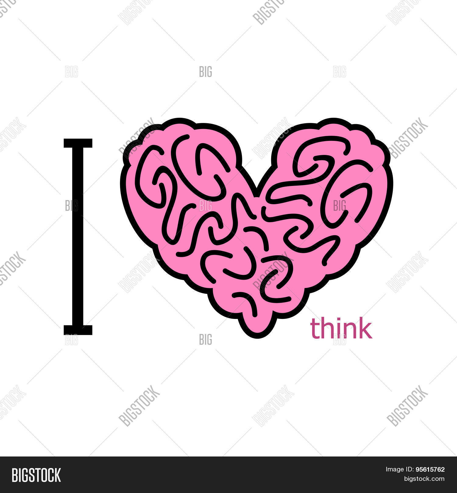Love Think. Heart Vector & Photo (Free Trial) | Bigstock
