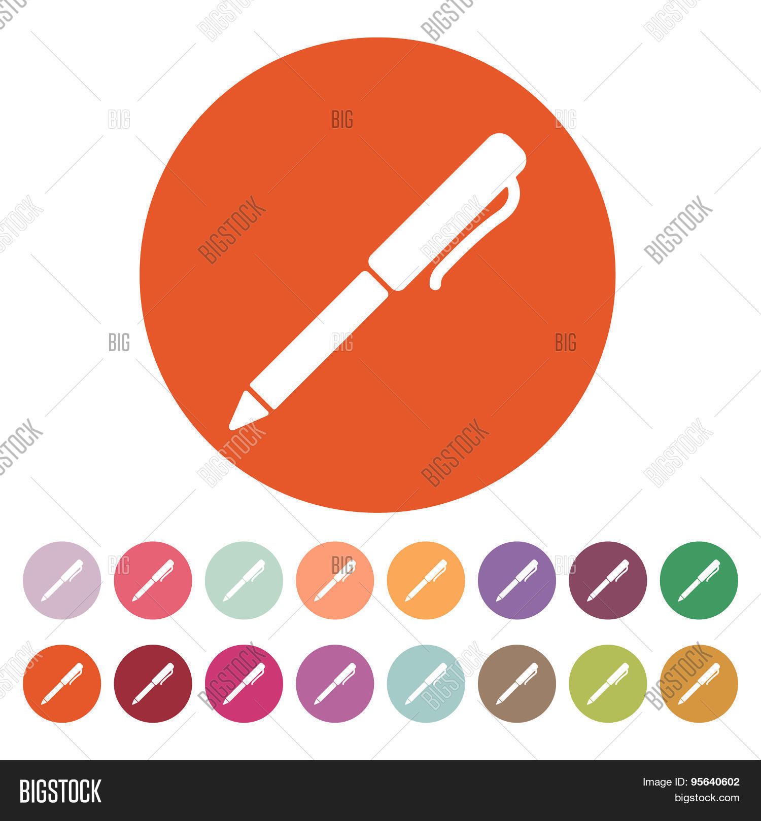 Pen Ballpoint Icon. Vector & Photo (Free Trial) | Bigstock