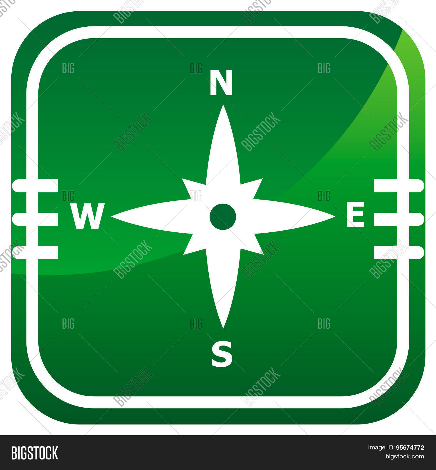 Compass Directions - Vector & Photo (Free Trial) | Bigstock