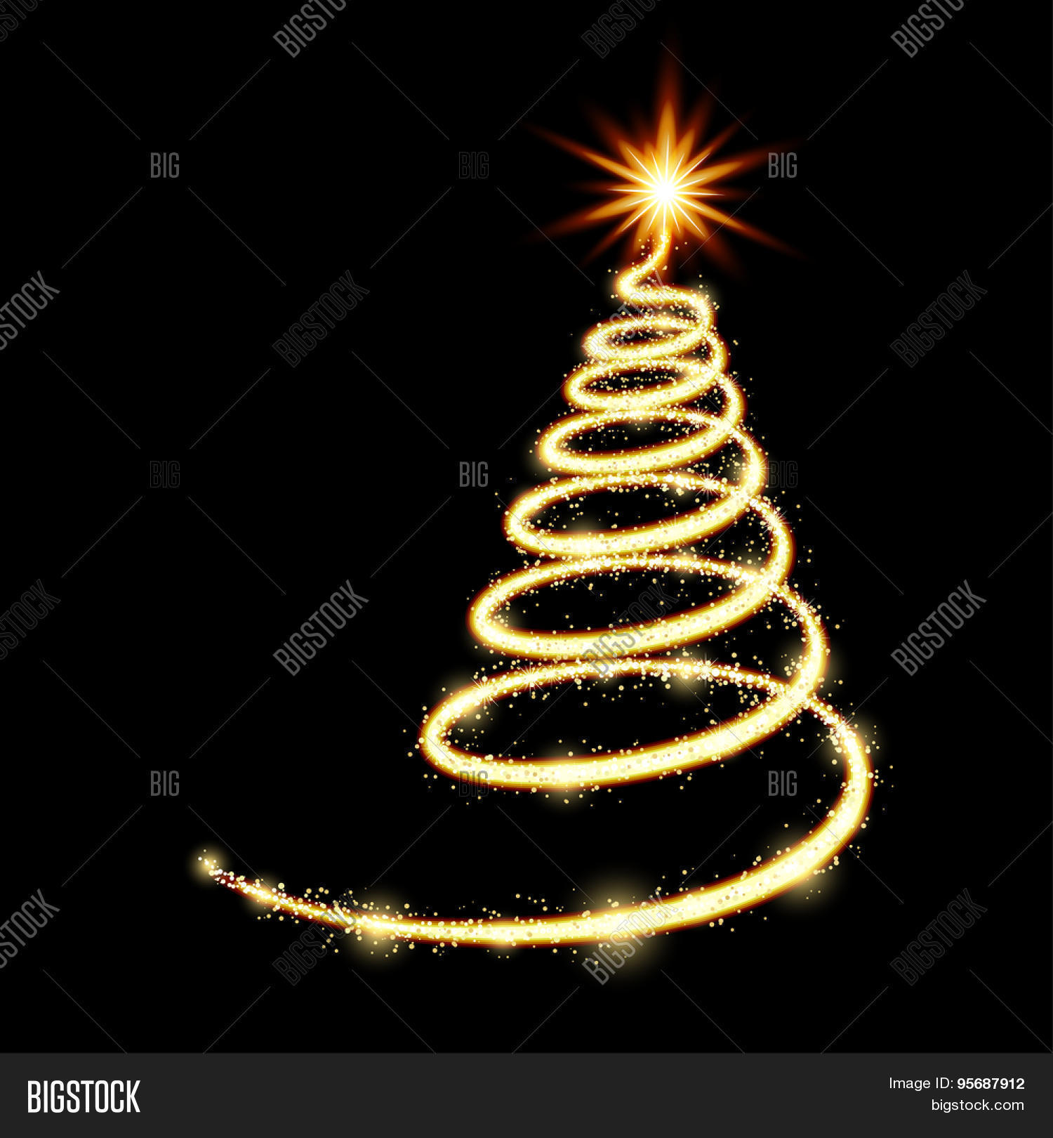 Vector New Year Tree Vector & Photo (Free Trial) | Bigstock