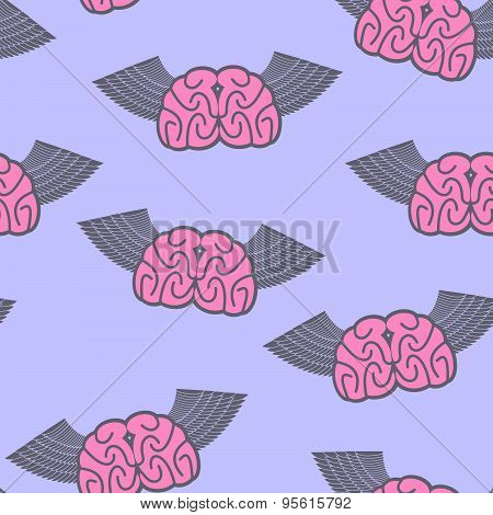 Winged Brain Seamless Vector & Photo (Free Trial) | Bigstock