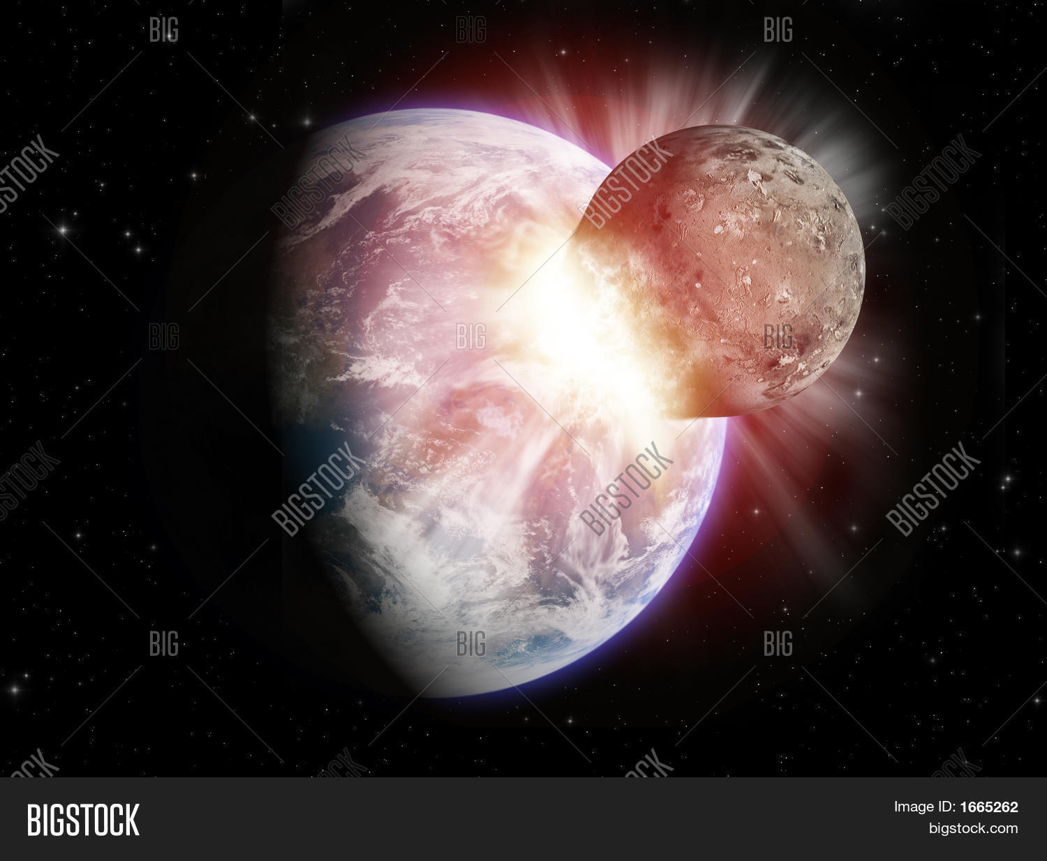 Planet Collision Image & Photo (Free Trial) | Bigstock