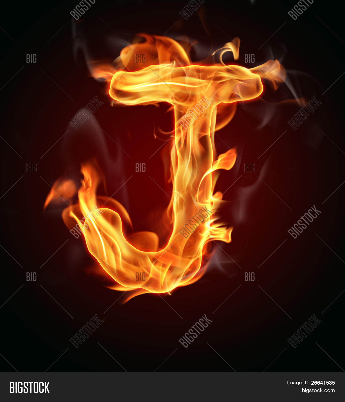 Fire Letter "J" Image & Photo (Free Trial) | Bigstock