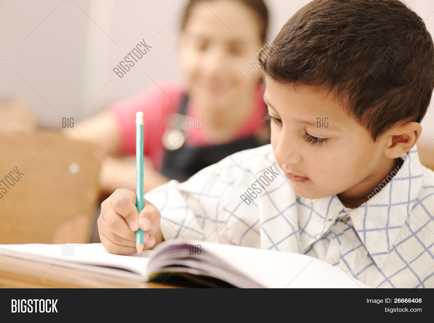 School Boy Writing Image & Photo (Free Trial) | Bigstock