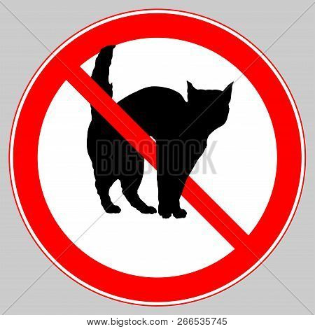 Stop Cat. Vector Sign Vector & Photo (Free Trial) | Bigstock