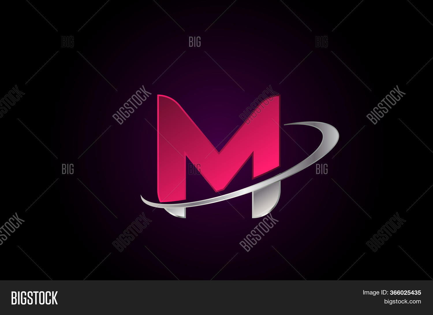 M Pink Alphabet Vector & Photo (Free Trial) | Bigstock