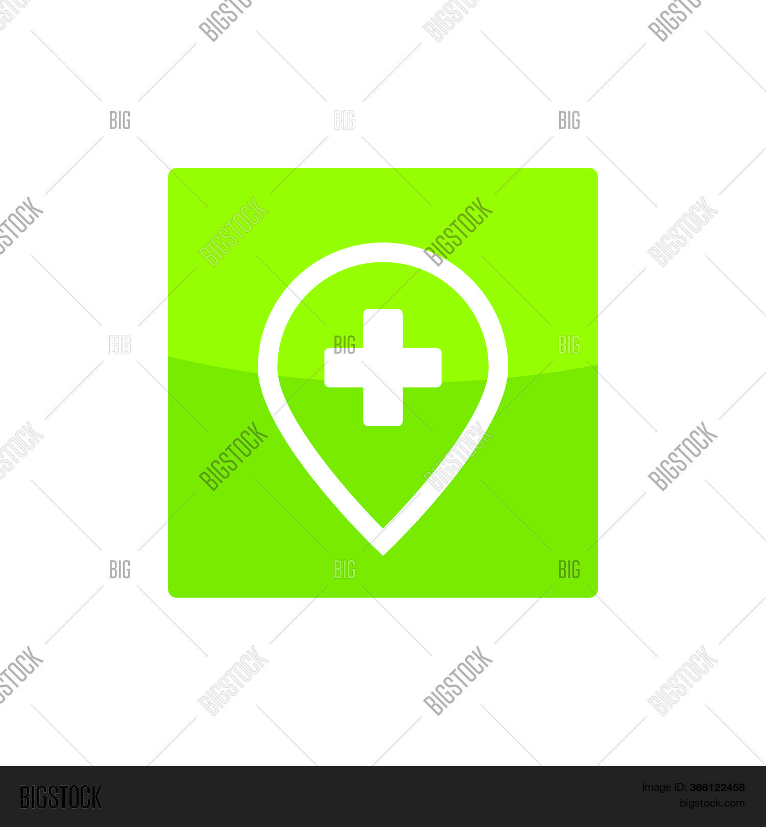 Square Map Pin Cross Vector & Photo (Free Trial) | Bigstock