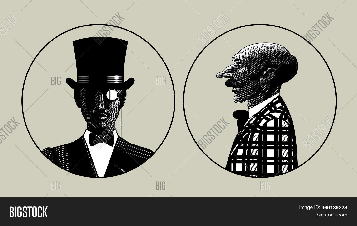 Two Portraits Men Image & Photo (Free Trial) | Bigstock
