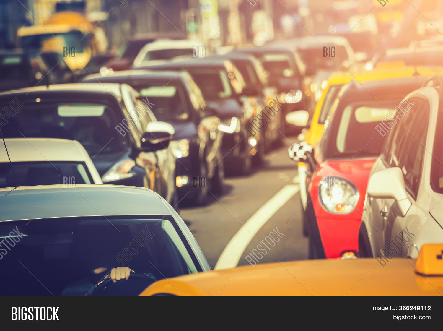 Cars Standing Queue Image & Photo (Free Trial) | Bigstock