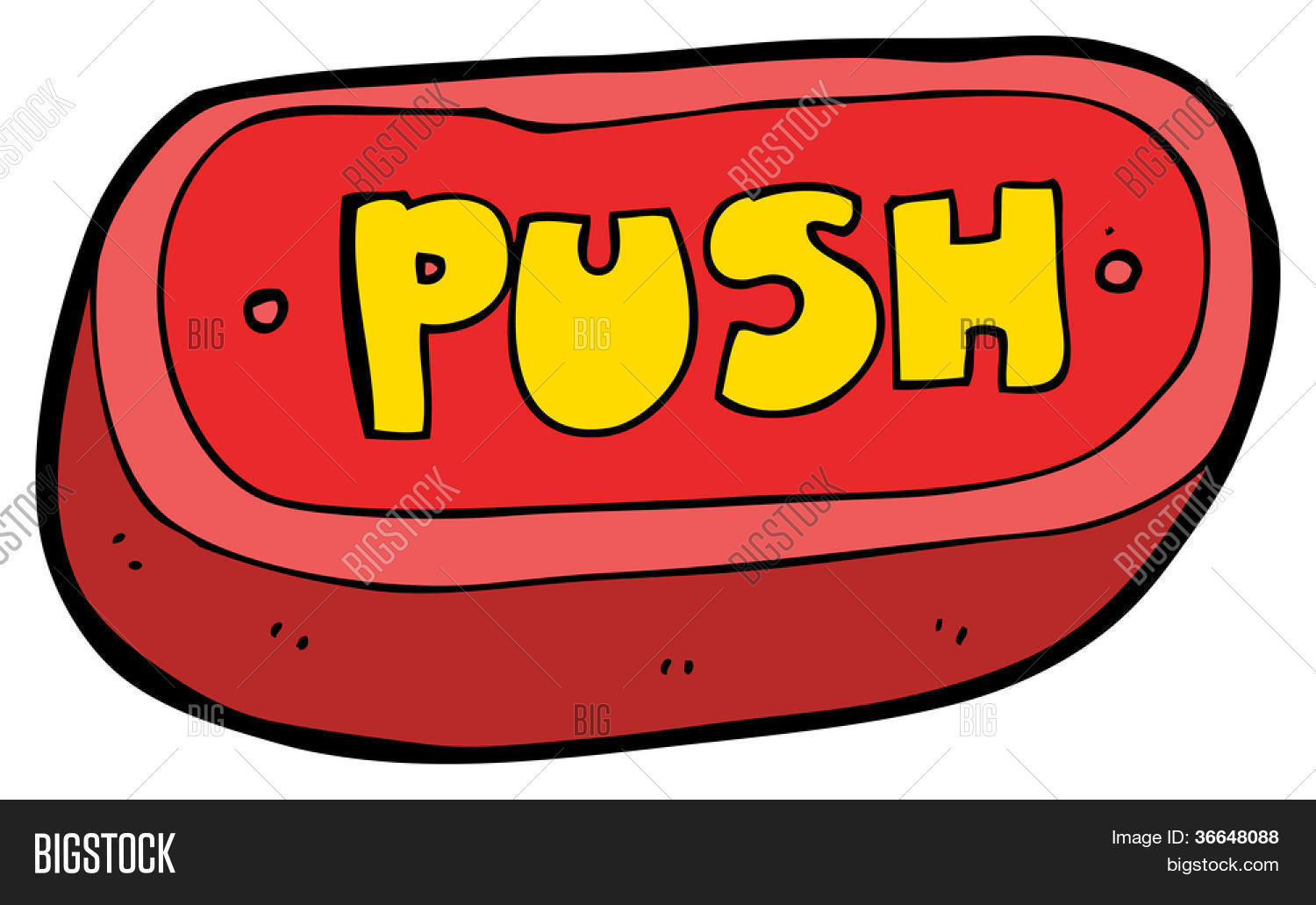 Push Button Cartoon Image & Photo (Free Trial) | Bigstock