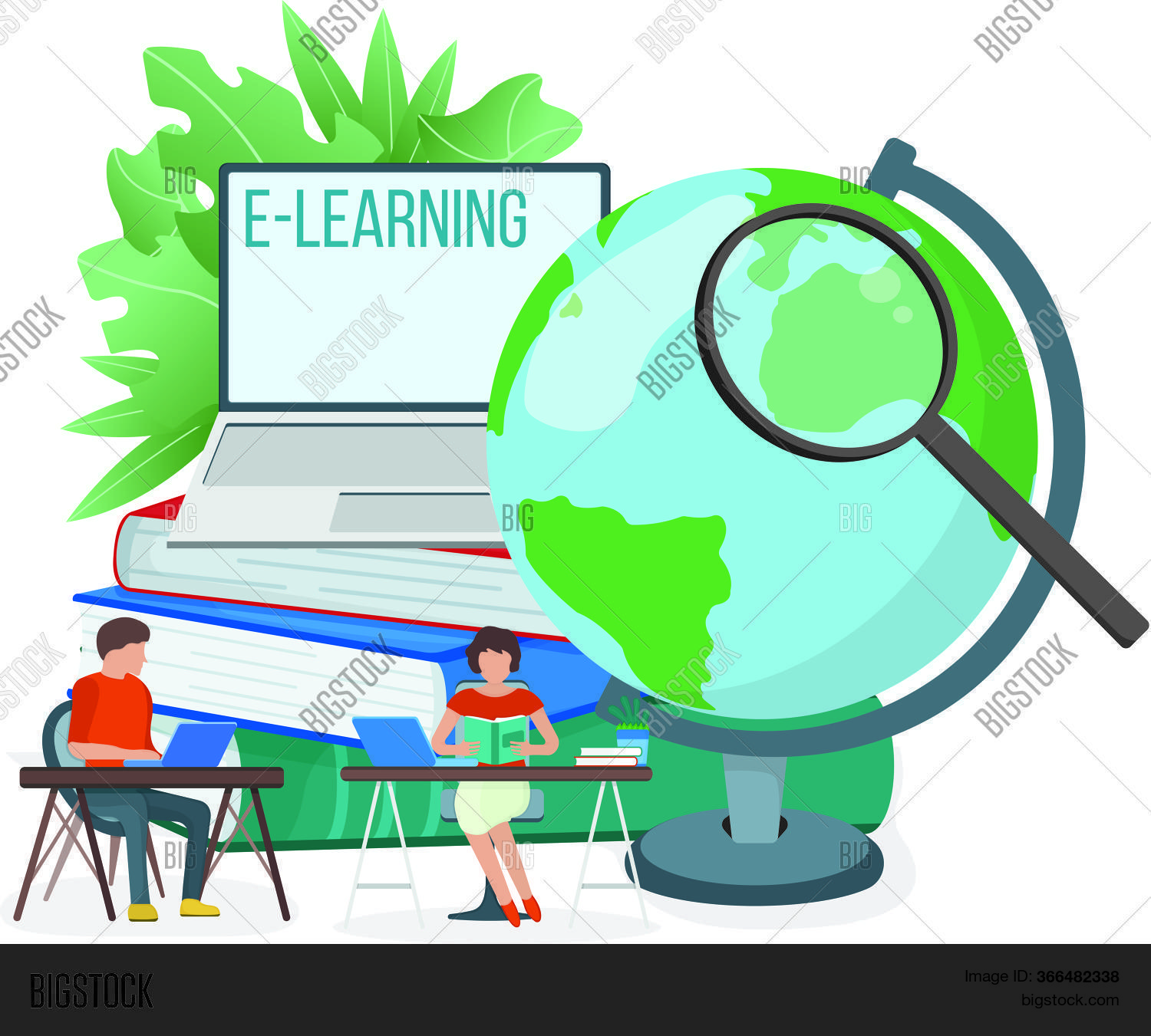 Concept Online Study Vector & Photo (Free Trial) | Bigstock