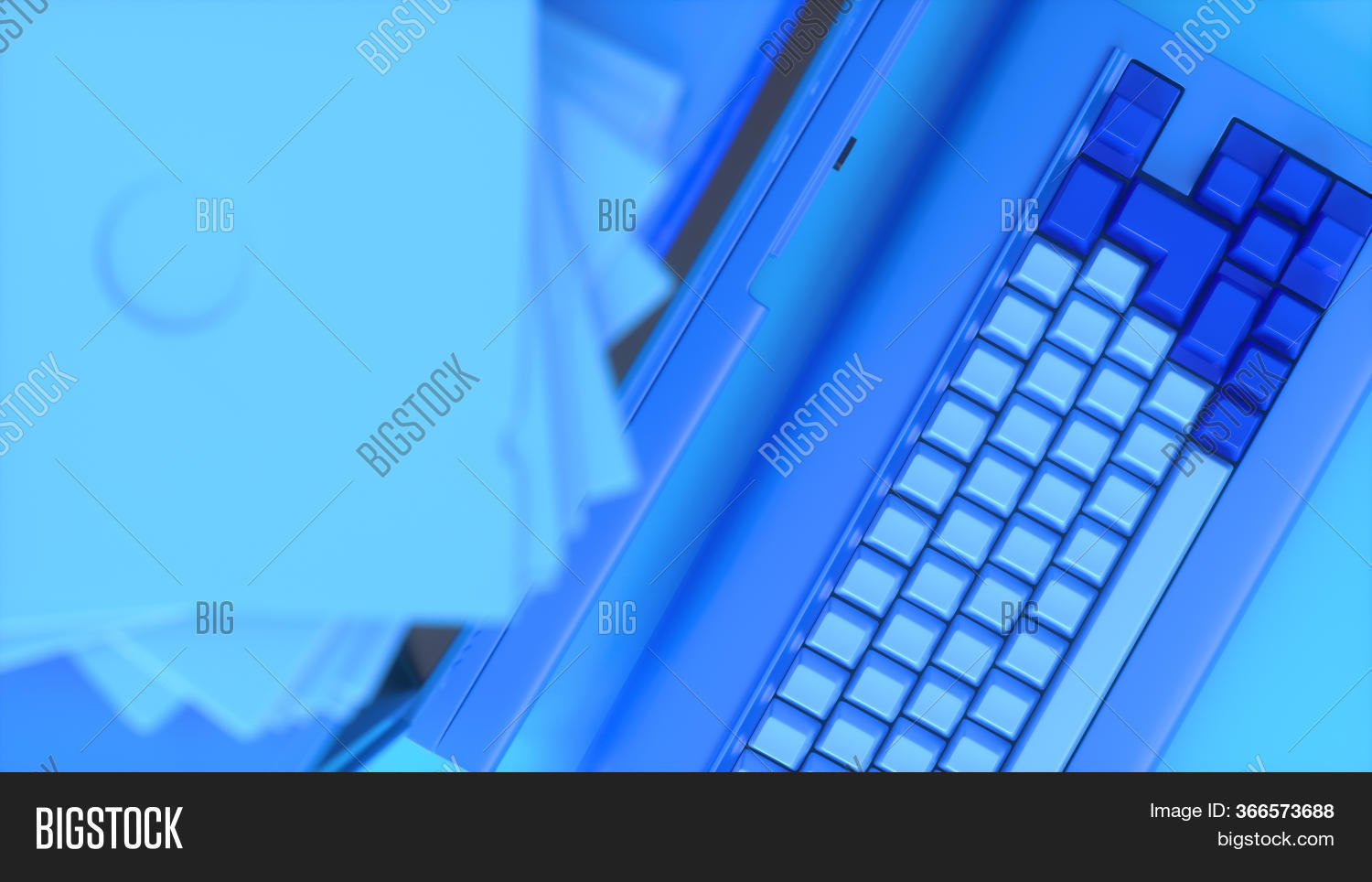Blue Vintage Computer Image & Photo (Free Trial) | Bigstock