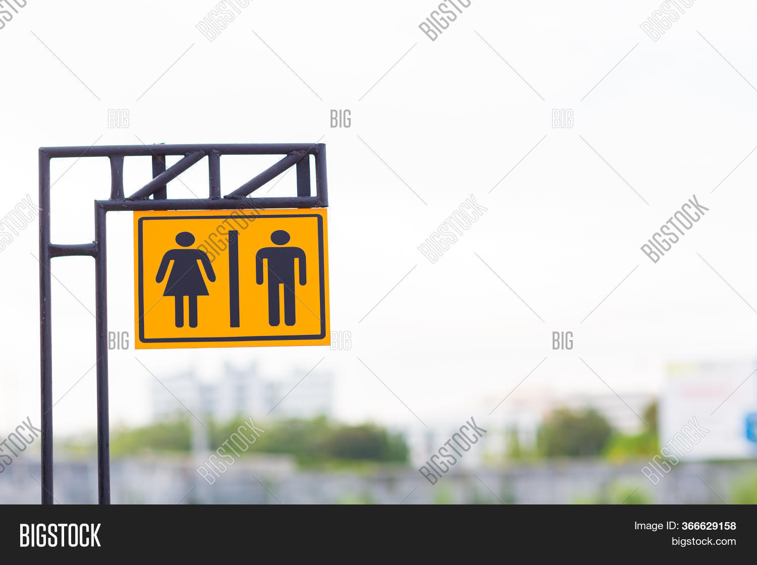 Restroom Sign Hanging Image & Photo (Free Trial) | Bigstock