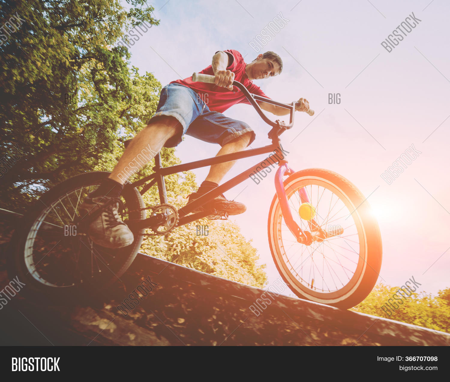 Boy Riding Bmx Park Image & Photo (Free Trial) | Bigstock