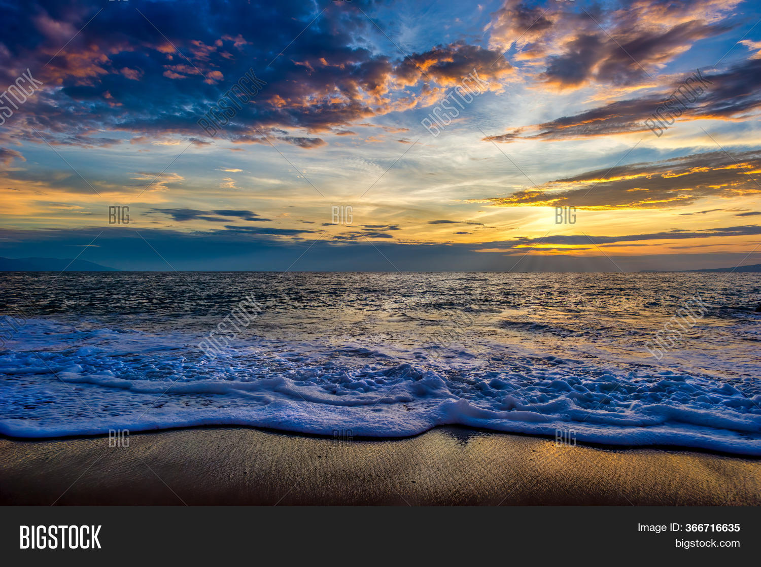 Colorful Ocean Sunset Image & Photo (Free Trial) | Bigstock