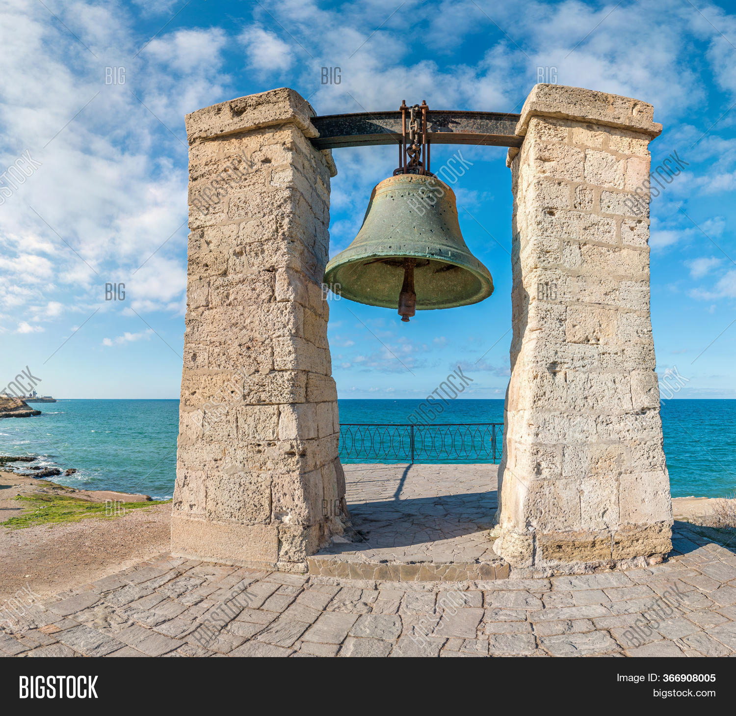 Big Bronze Bell On Sea Image & Photo (Free Trial) | Bigstock