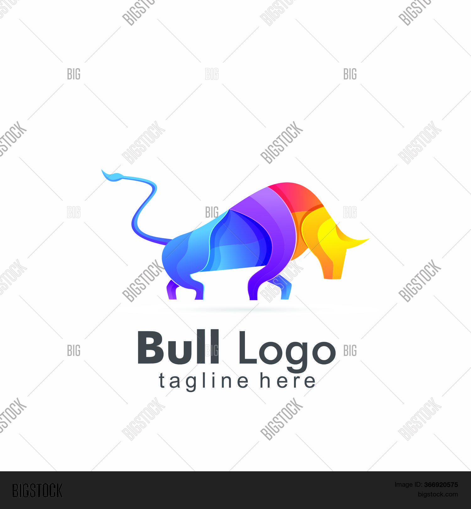 Abstract Bull Vector & Photo (Free Trial) | Bigstock