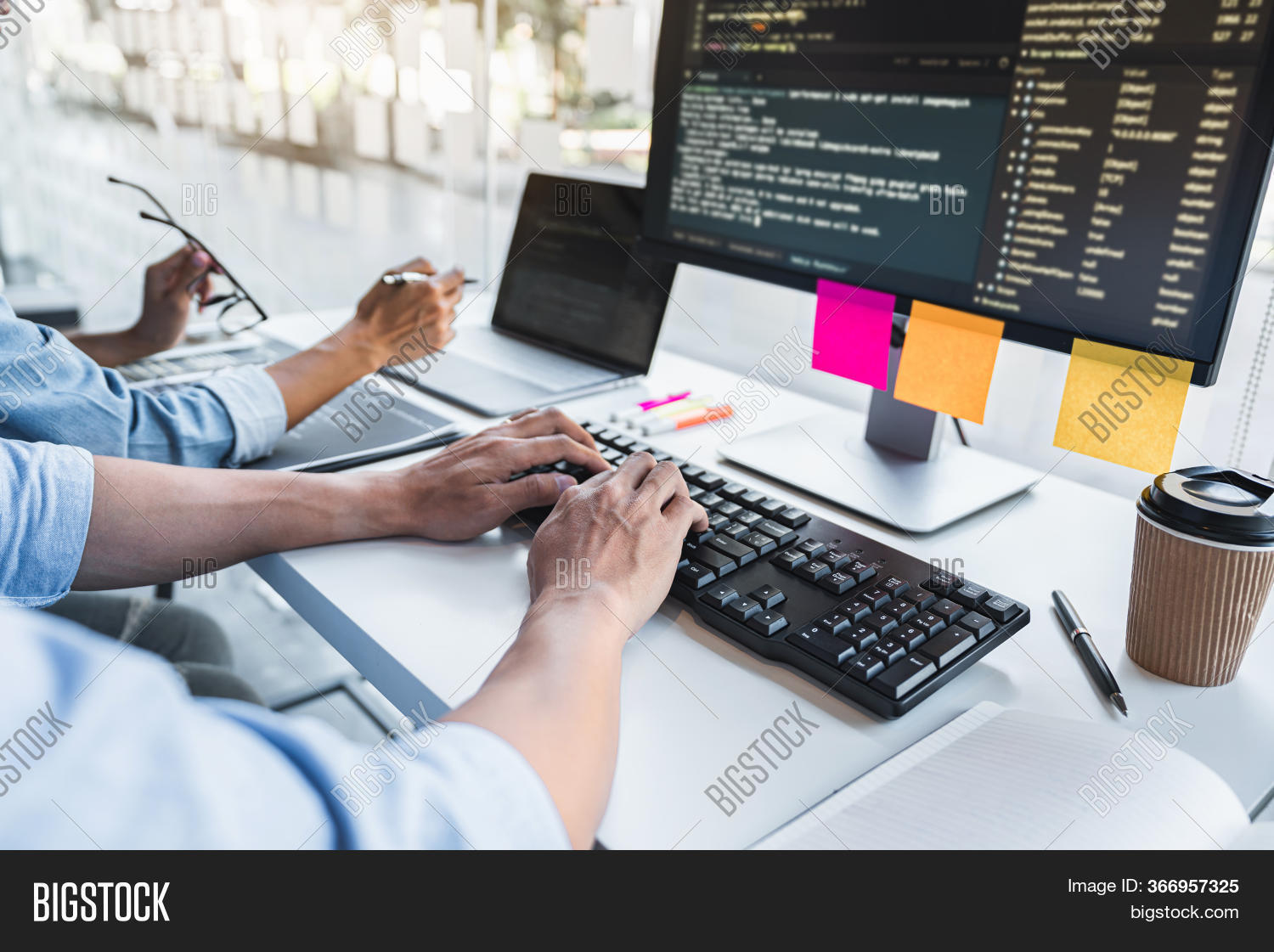 Writing Codes Typing Image And Photo Free Trial Bigstock