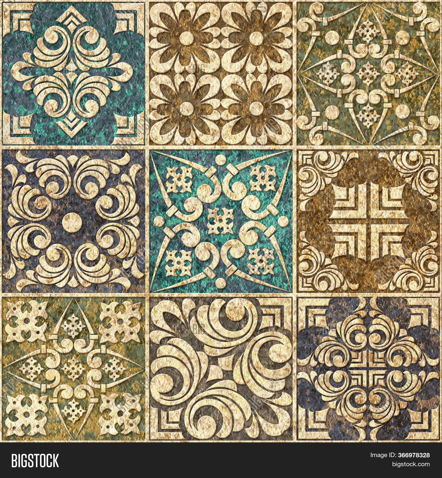 Digital Tiles Design. Image & Photo (Free Trial) | Bigstock